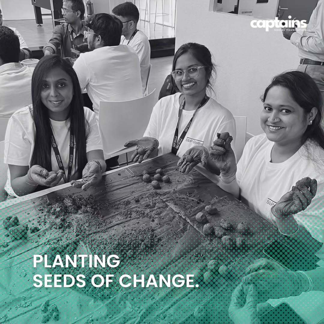 120 volunteers created 4000 seedballs to create a greener environment ...