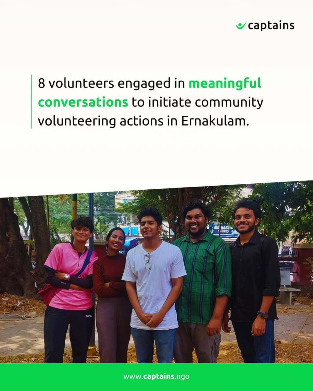 8 volunteers engaged in meaningful discussions to initiate community ...